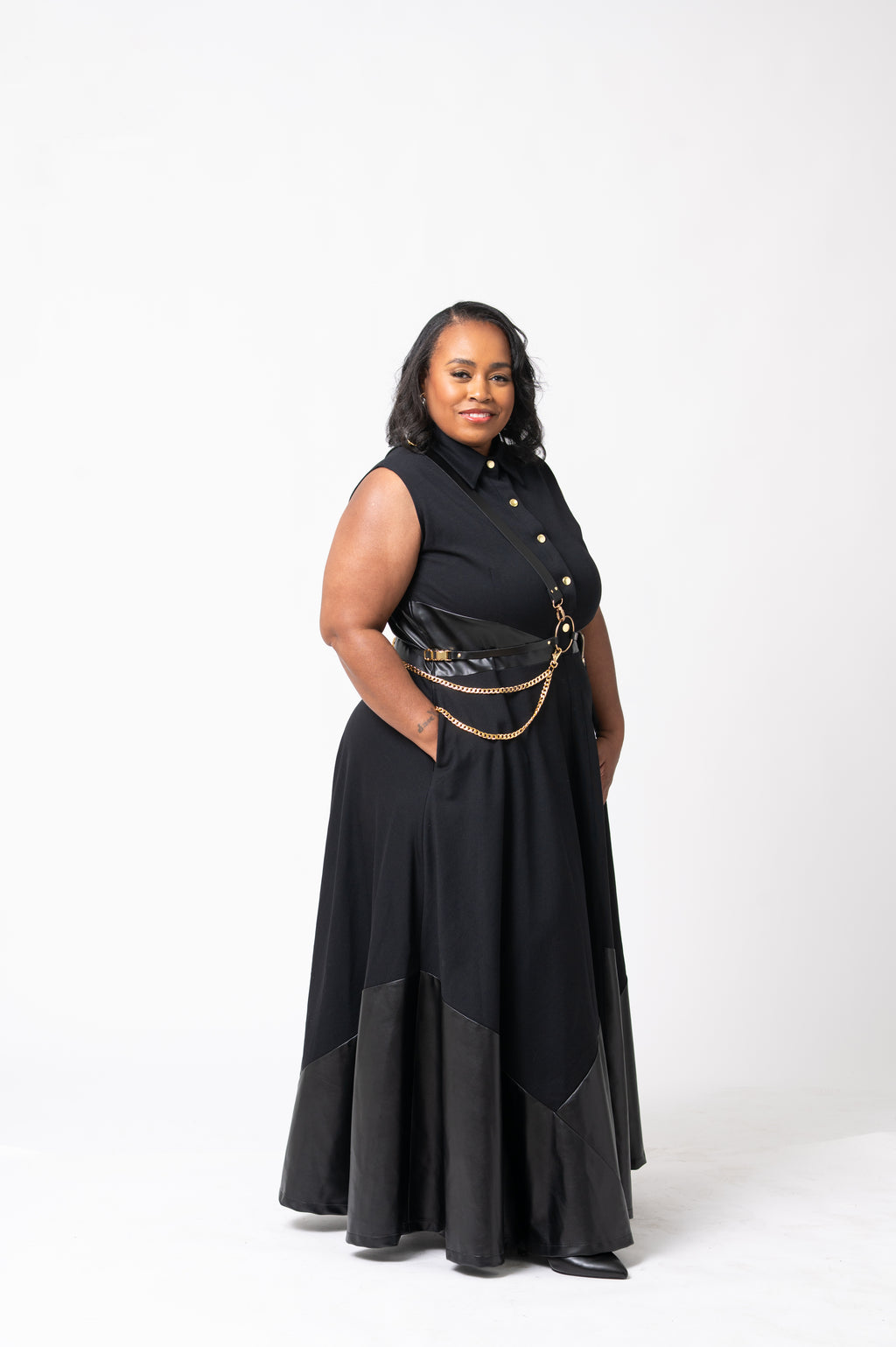 VM Real Leather Maxi Dress – Yellowcake Shop