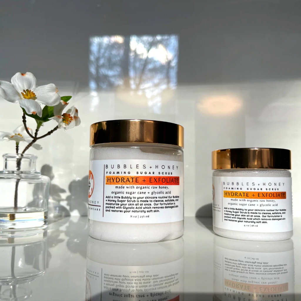 GINGER & HONEY - Bubbles + Honey Sugar Scrub – Yellowcake Shop